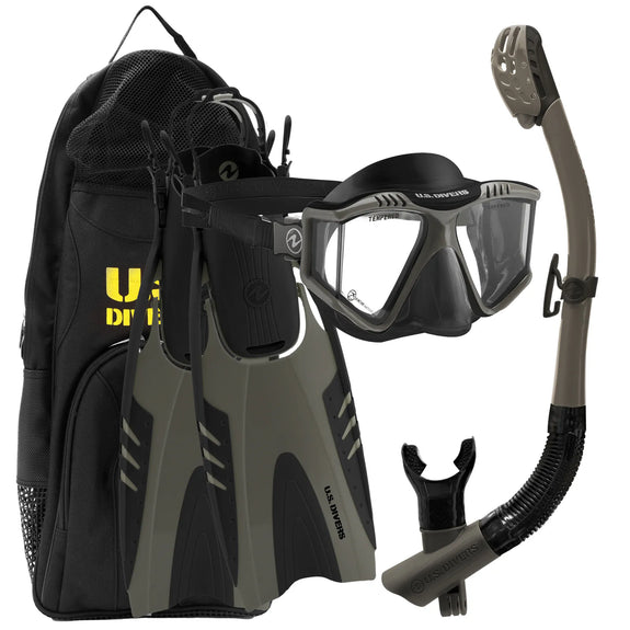 Adult Snorkel Set DAMACHO - Easy To Pack HD Wide Angle Diving Mask And ...